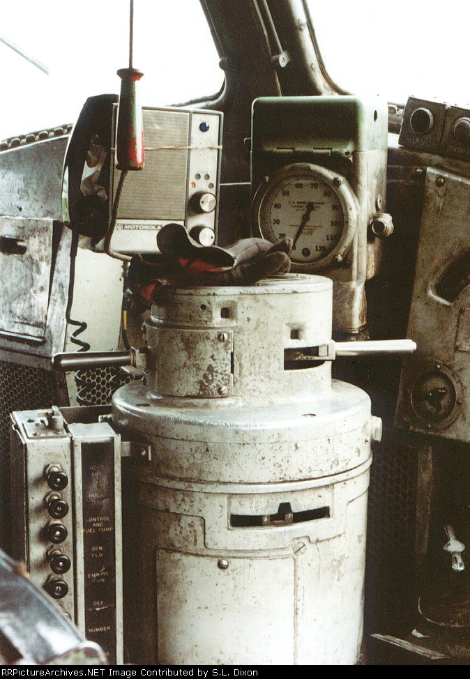 Inside cab of BN 708 (F7A)